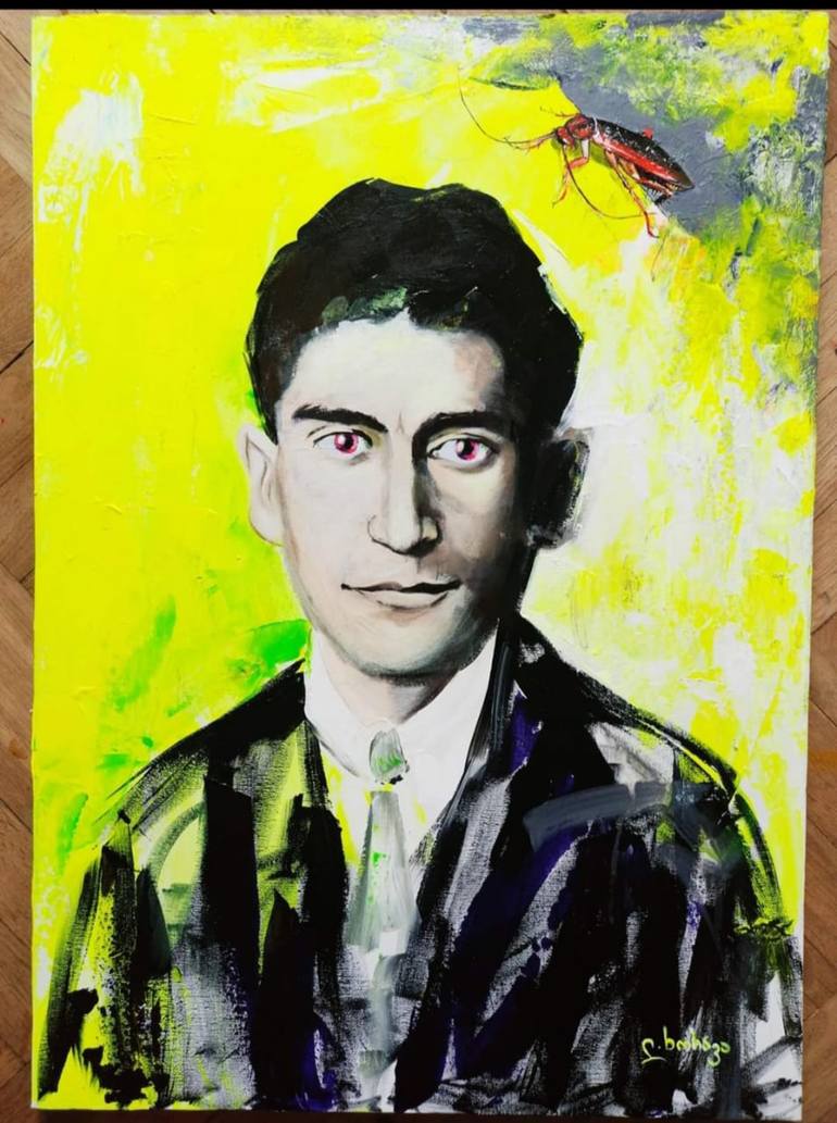 Franz Kafka Portrait Painting by Lili Khorava | Saatchi Art