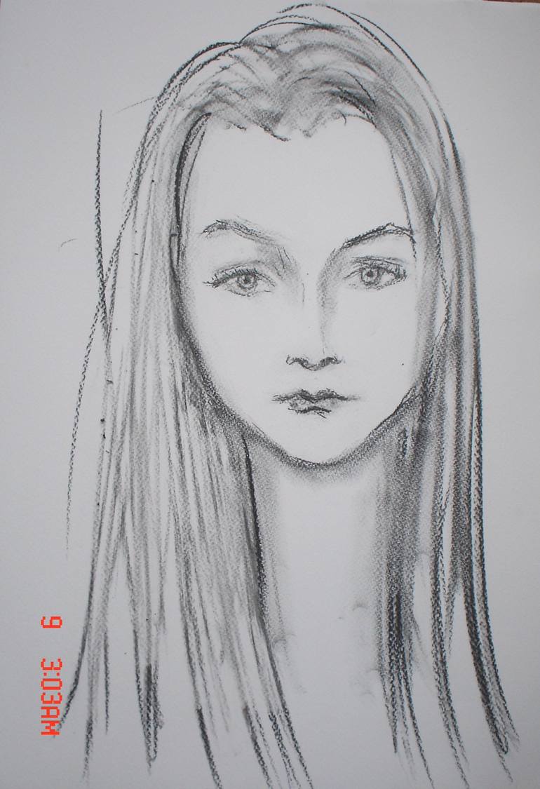 Bulgarian girl IV Drawing by Marlena Yurukova | Saatchi Art