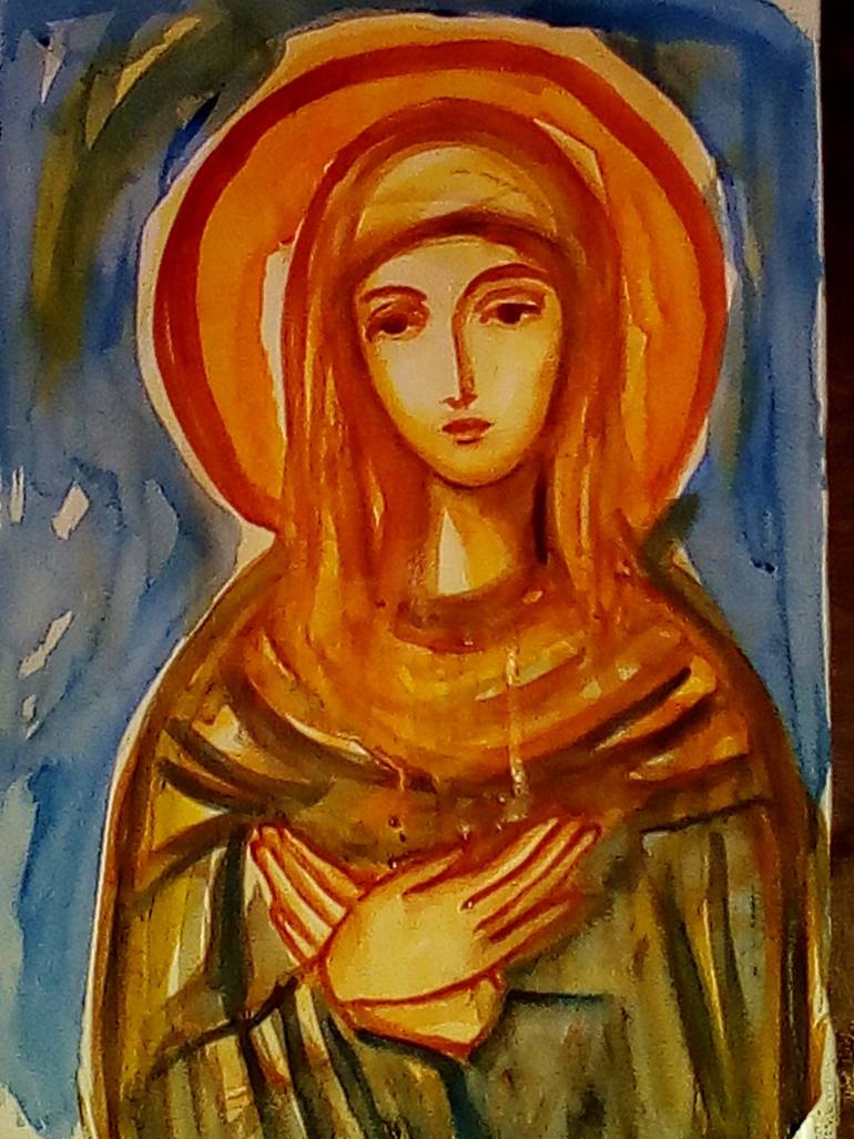 Godmother Merciful Icon Painting by Marlena Yurukova | Saatchi Art