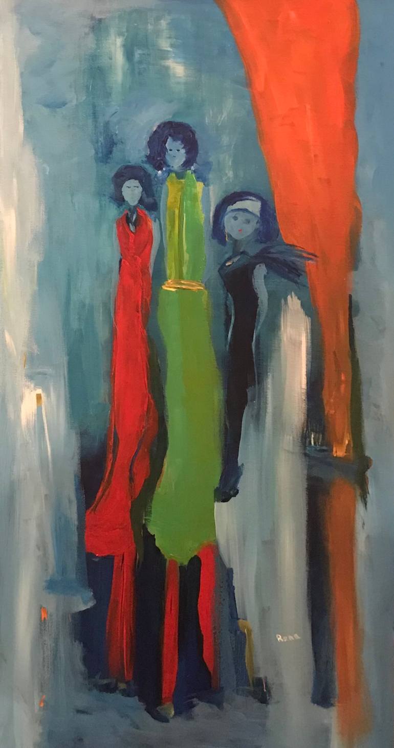 The Sisters Painting by Rana Sharaiha | Saatchi Art