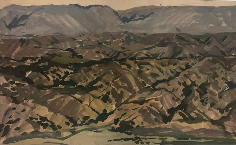 The mountain of Caucasus Drawing by Polina Gitlina | Saatchi Art