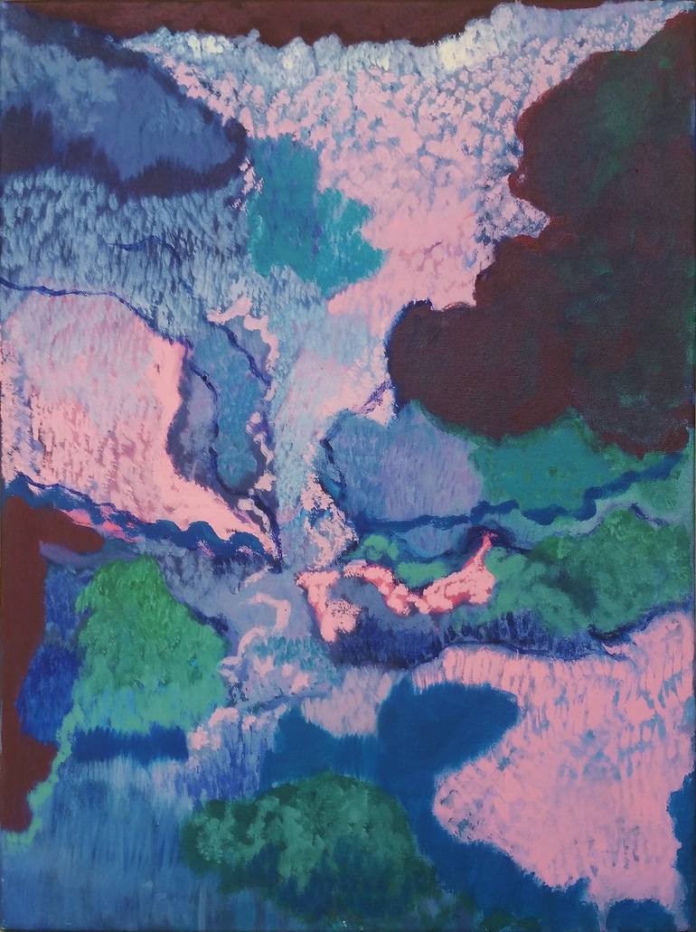 Into The Valley of Blues Painting by Meled Taouk | Saatchi Art