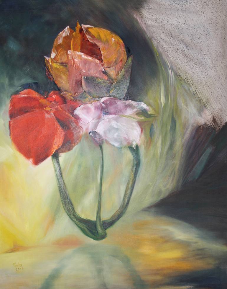 3 floral Painting by Paula Vermeulen | Saatchi Art