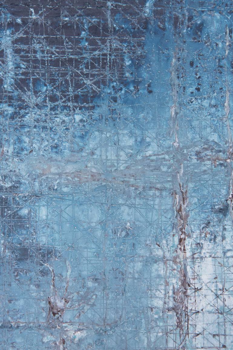 Scratched Blue Painting by Matt Anker | Saatchi Art