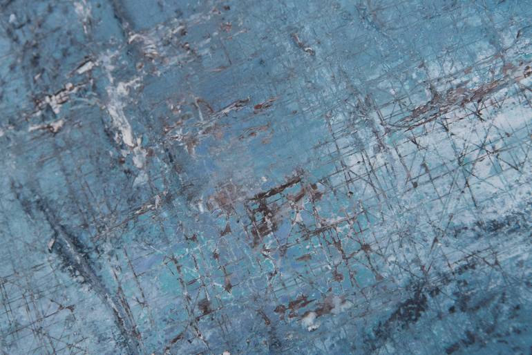 Scratched Blue Painting by Matt Anker | Saatchi Art