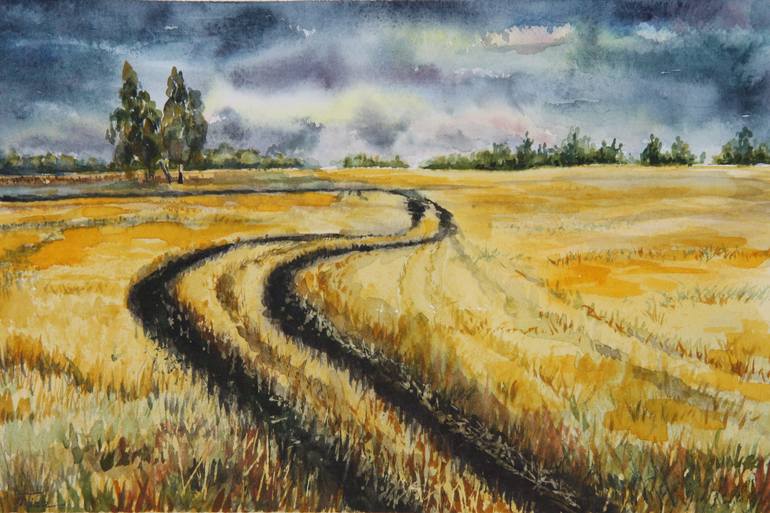 Country road Painting by Alevtina Mulyukova | Saatchi Art