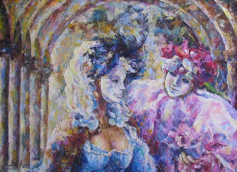 Masks Painting by Irina Kruglova | Saatchi Art