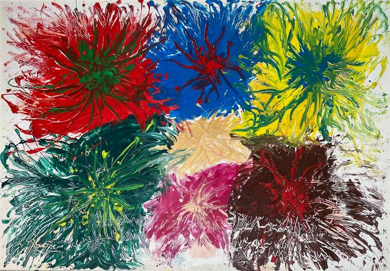 Fireworks Painting by V Krowl | Saatchi Art