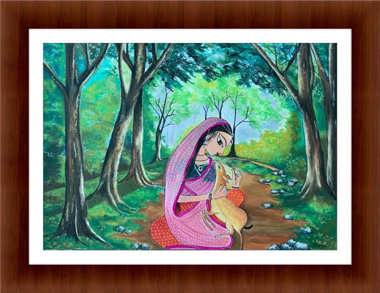 Indian Beauty Painting by Divya Singla | Saatchi Art