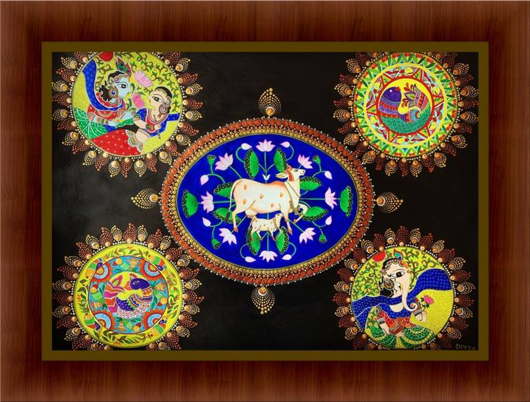 Indian grace Painting by Divya Singla | Saatchi Art