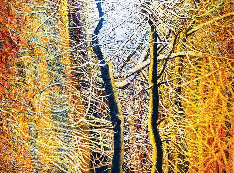 The Winter Woods and the Light Beyond Painting by Alan Falk | Saatchi Art