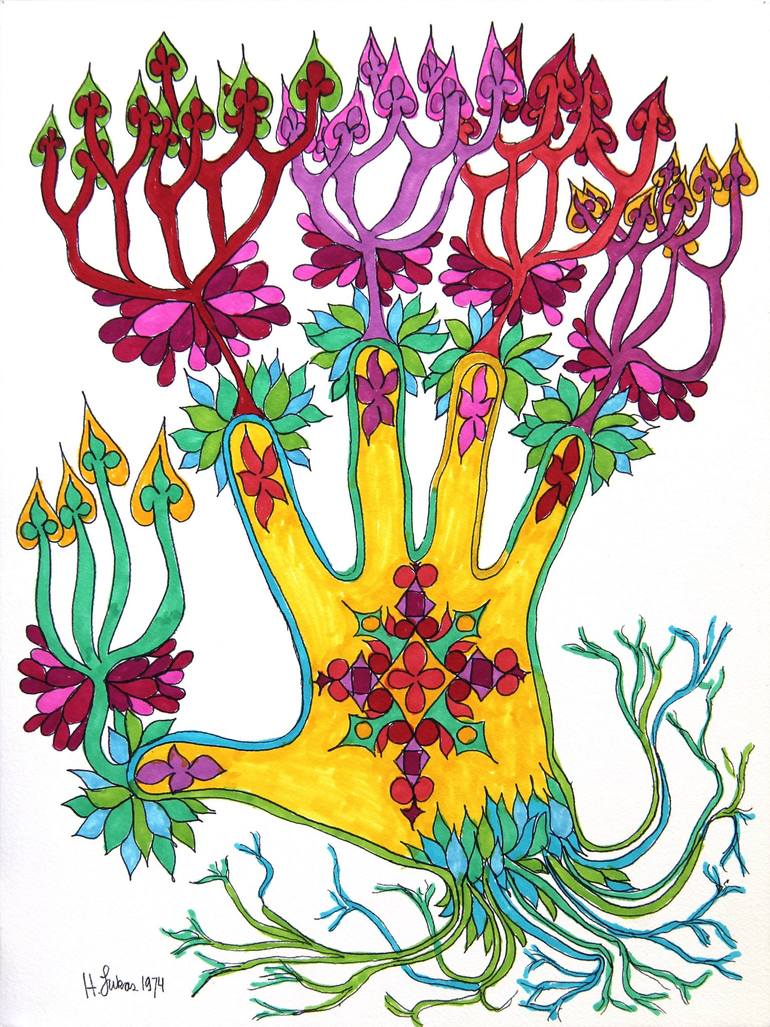 The Hands Reach Drawing by Hank Lukas | Saatchi Art