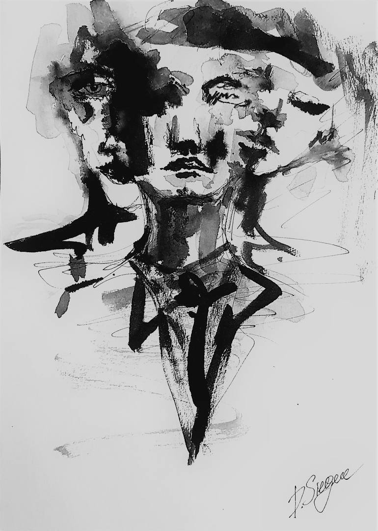 Many faces Drawing by Daria Sieger | Saatchi Art