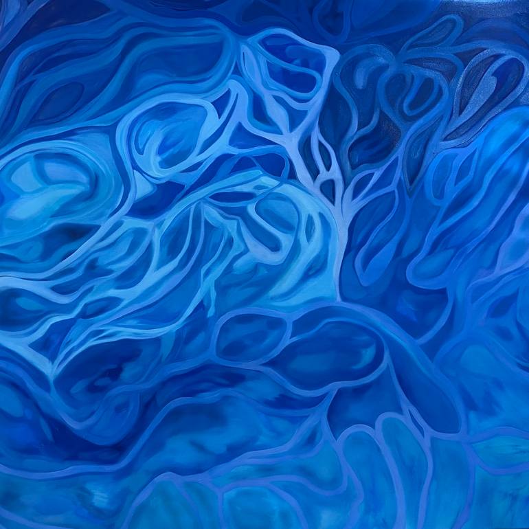 Saludo al mar Painting by Mercedes Elizalde Solis | Saatchi Art