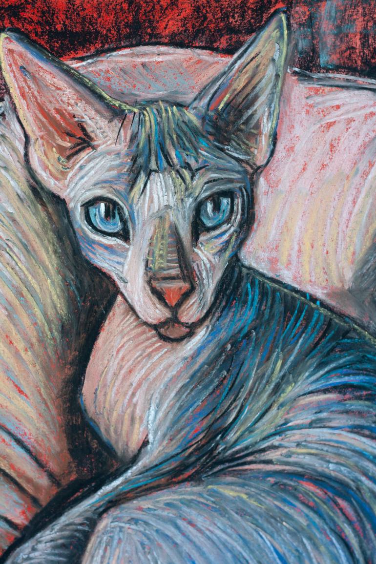 Sphynx cat Drawing by Maryna Novohorodska | Saatchi Art