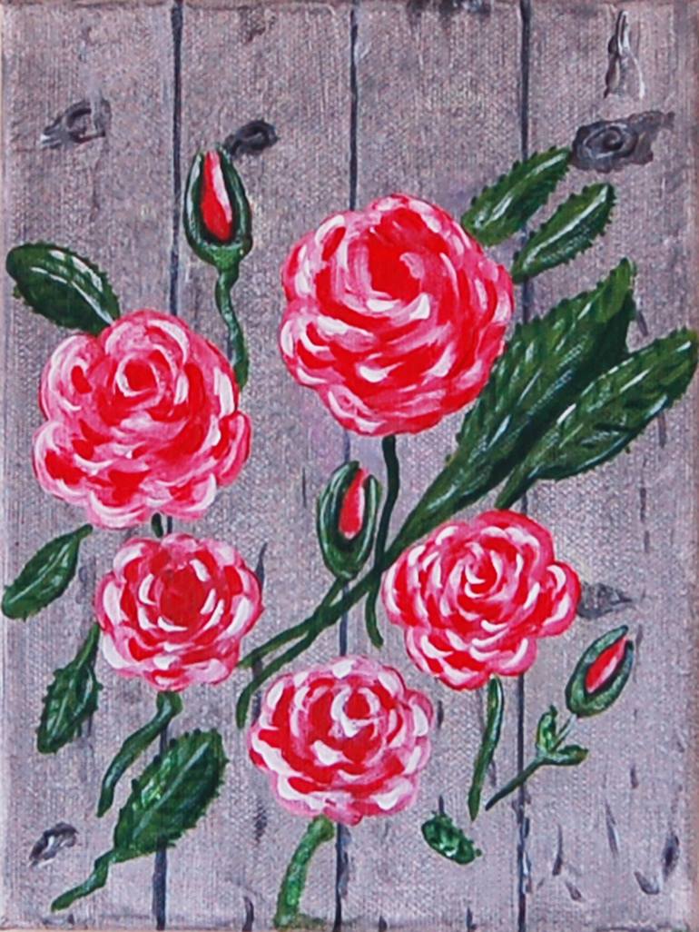 Pink rose Painting by Kenneth Marsden | Saatchi Art