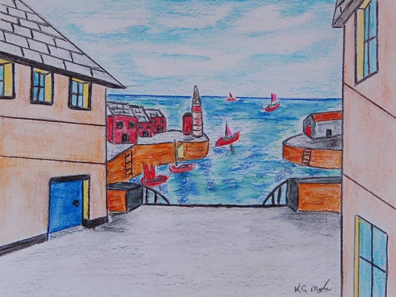 Harbour Painting by Kenneth Marsden | Saatchi Art