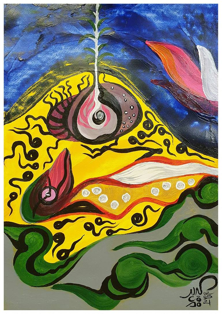 Cò Ao Painting by Nguyen Nguyen | Saatchi Art