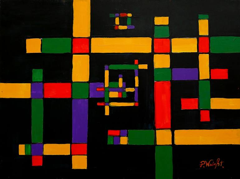 The Code Painting by Peter Wright | Saatchi Art