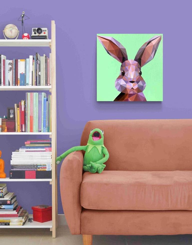 LUCKY RABBIT Painting by Maria Tuzhilkina | Saatchi Art