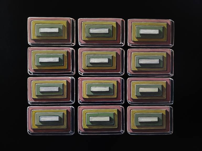 Multicolor Blocks Painting by Michael Lebson | Saatchi Art