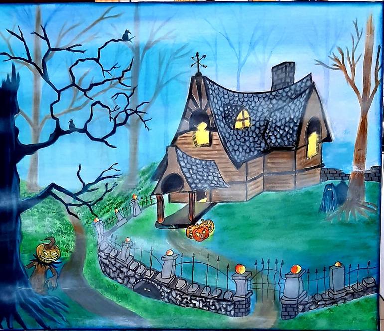 Witches Cabin Painting by Justin van Rensburg | Saatchi Art