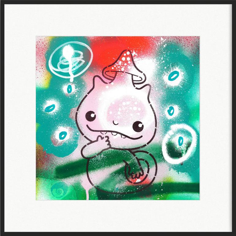 Willy Wizard 3/25 original painting + free NFT Painting by Dropius DD ...