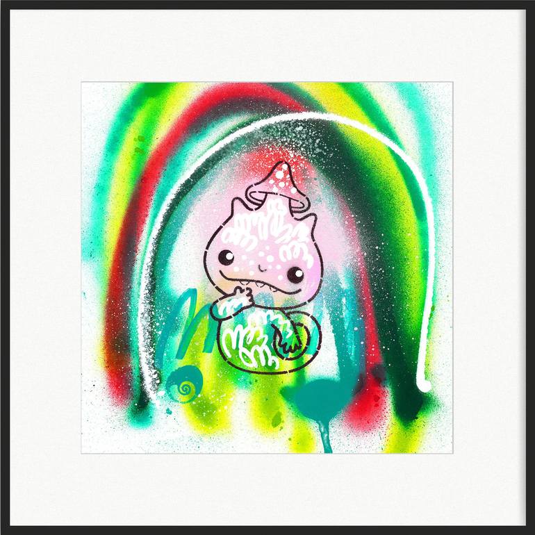 Willy Wizard 5/25 original painting + free NFT Painting by Dropius DD ...