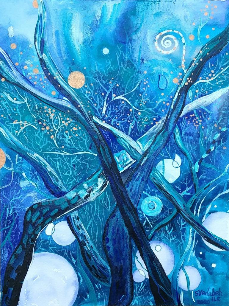 Intertwined Painting by Suedabeh Ewing | Saatchi Art