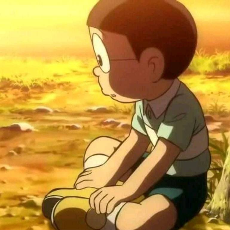 An artistic photo of Nobita's character in the film Doraemon. Painting ...