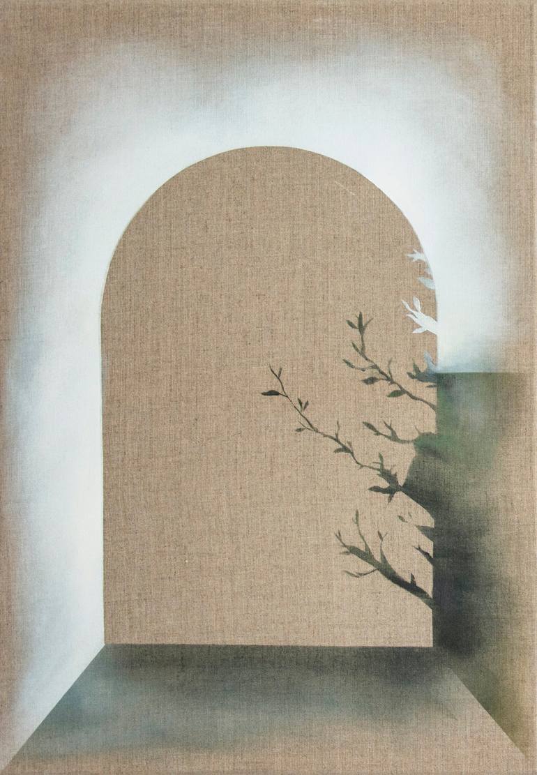 The garden threshold I Painting by Hanna Banaszczyk | Saatchi Art