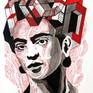 Cubist Frida Drawing by Adam Iwan | Saatchi Art