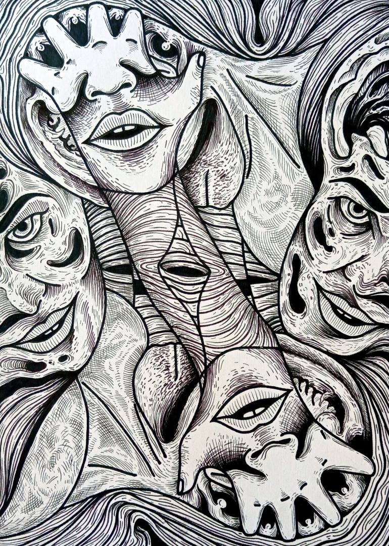States of consciousness Drawing by Adam Iwan | Saatchi Art