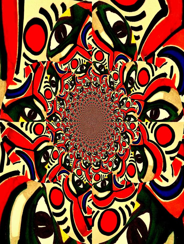 universal eye Drawing by Rene Avalos | Saatchi Art