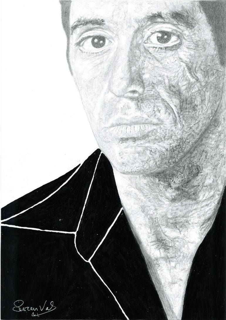 AL PACINO PORTRAIT Drawing by Lorenzo Valenzuela | Saatchi Art