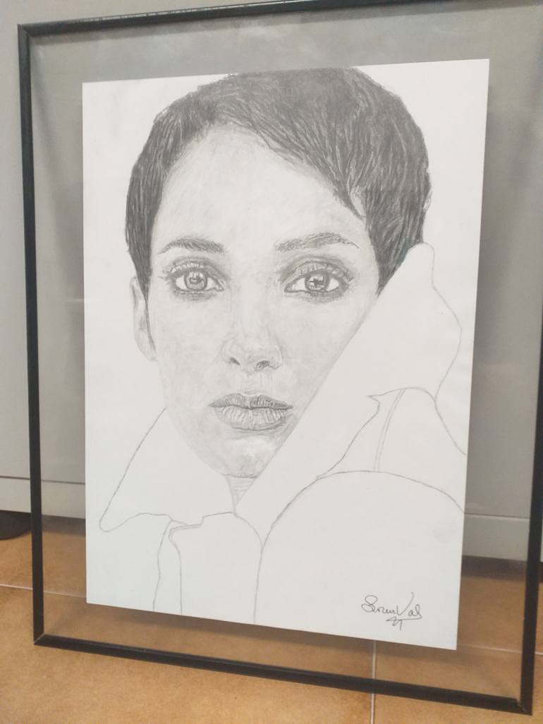 WINONA RYDER PORTRAIT Drawing by Lorenzo Valenzuela | Saatchi Art