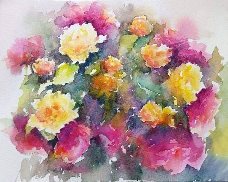 ROSES Painting by Kate Ermolova | Saatchi Art