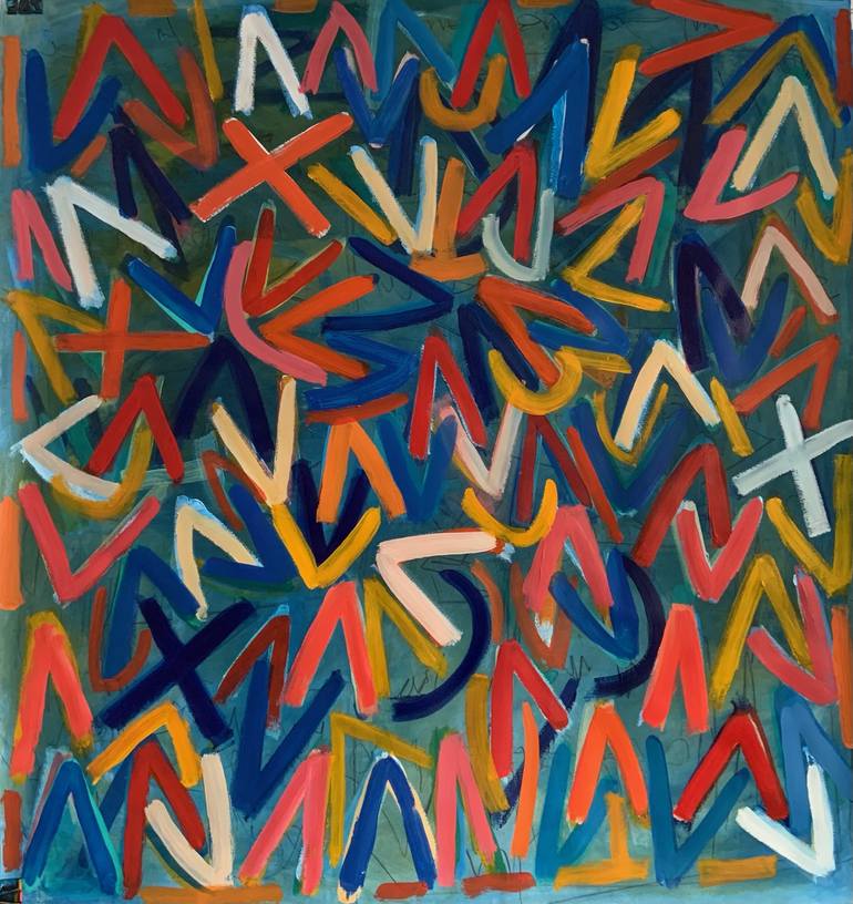 Through the Lines 11 (from the series) Painting by christopher engel ...