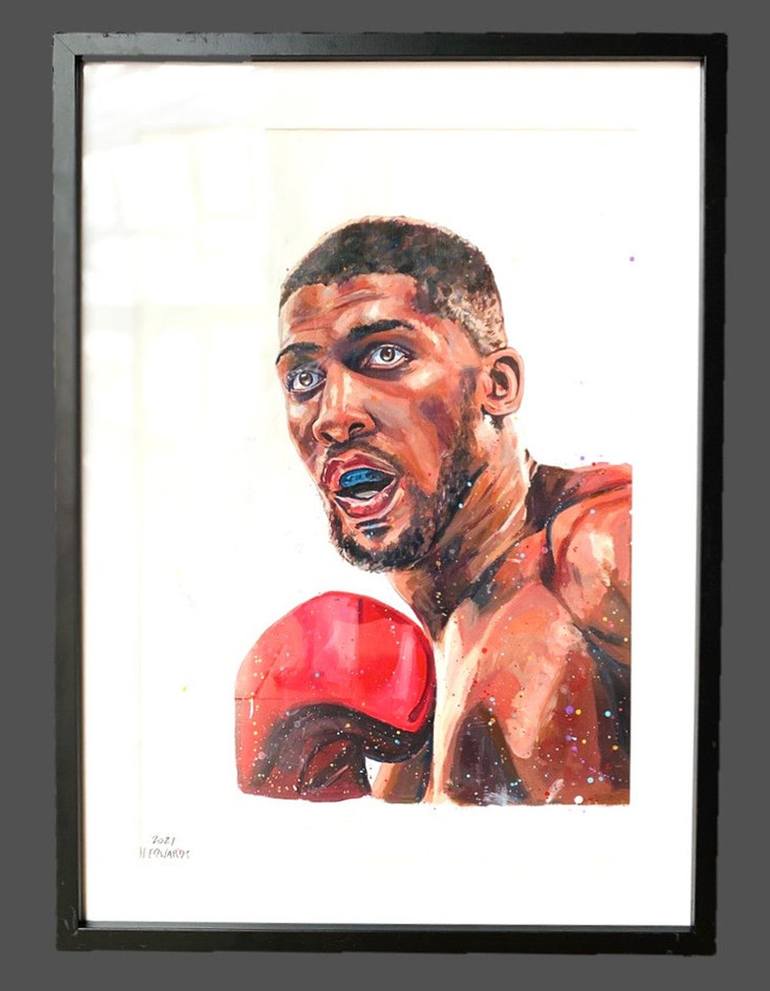 Anthony Joshua: Born to Box Painting by Harriet Edwards | Saatchi Art