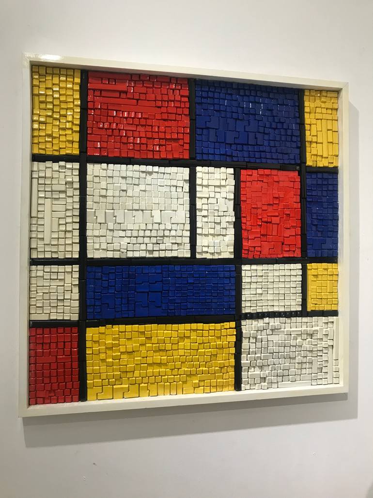 Playing Mondrian Painting by Mora Veron | Saatchi Art