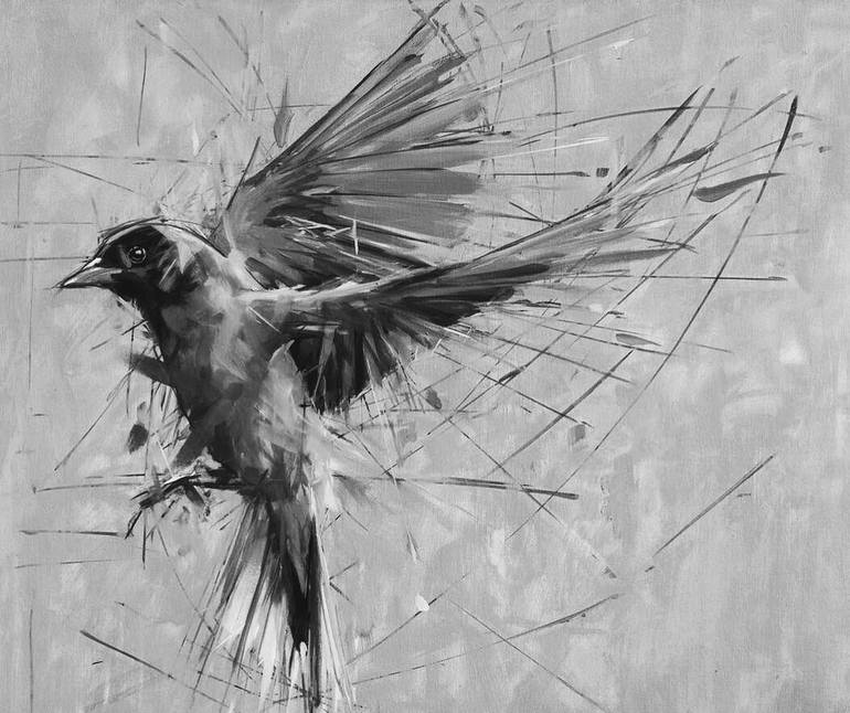 Smart Bird Drawing by Evelyn-Bernice Kirmen | Saatchi Art