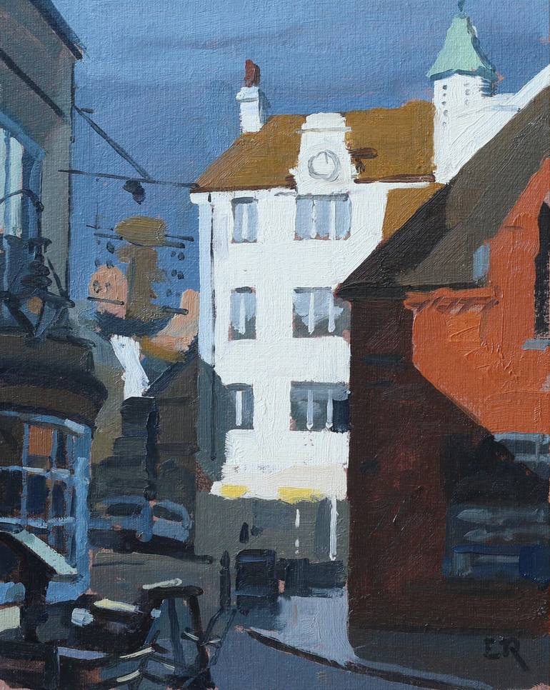 Sunlight in the Lanes, Brighton Painting by Elliot Roworth | Saatchi Art