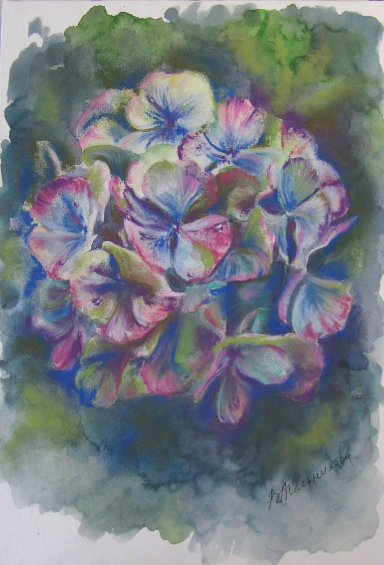 hydrangea Painting by Victoria Melnikova | Saatchi Art
