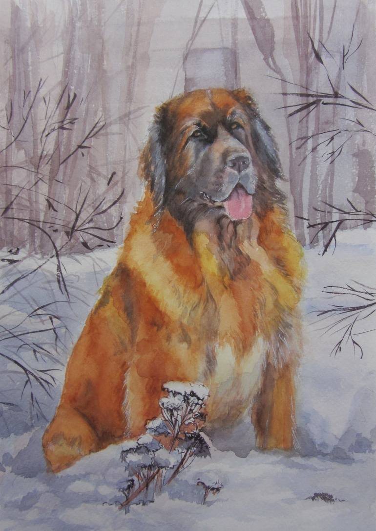 Winter walk Painting by Victoria Melnikova | Saatchi Art