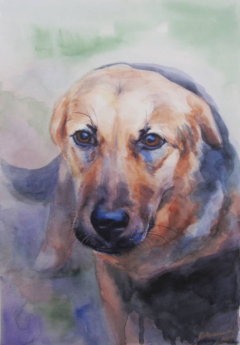 Devotion in the eyes Painting by Victoria Melnikova | Saatchi Art