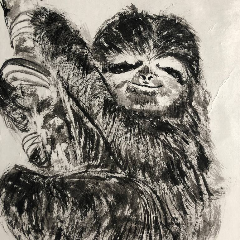 Sleepy Sloth Drawing by Ling Pitts | Saatchi Art
