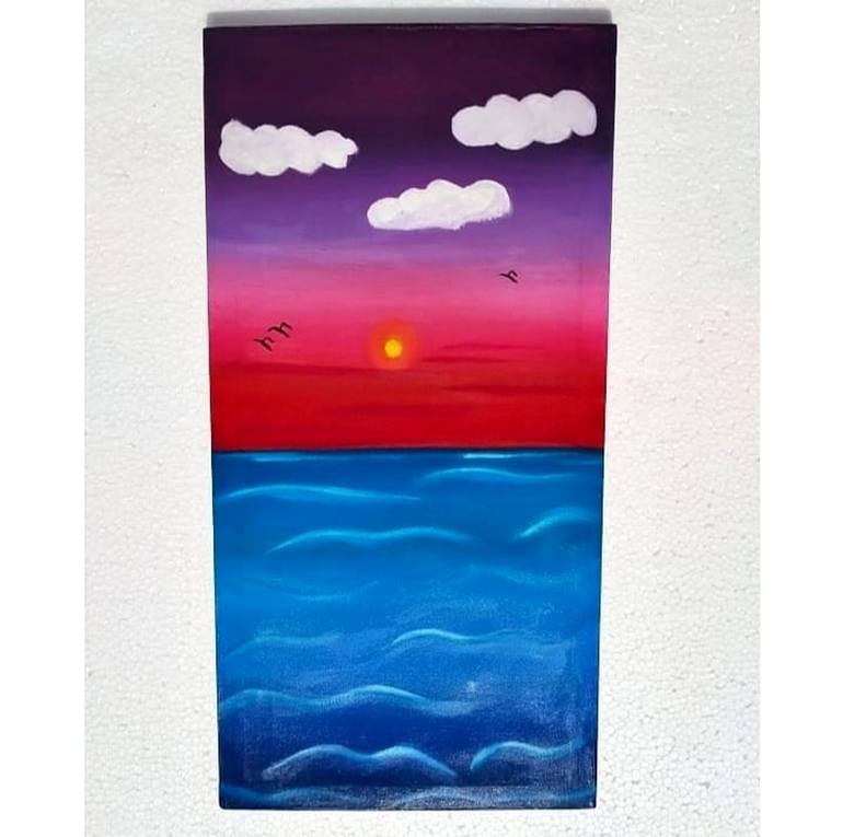Sunset Painting by Areesha Syed Frontispiece | Saatchi Art