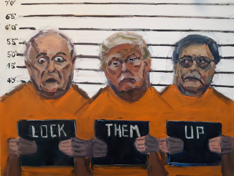 Lock Them Up Painting by Phil Levine | Saatchi Art