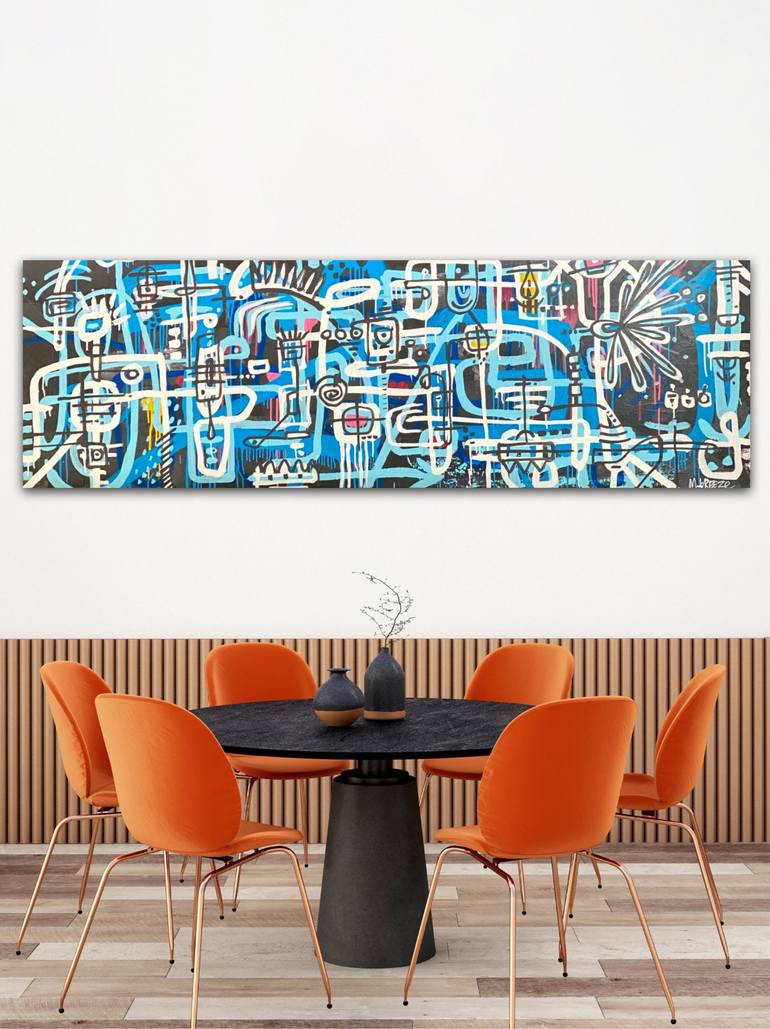 Blue Pharoah Painting by Martin Breeze | Saatchi Art