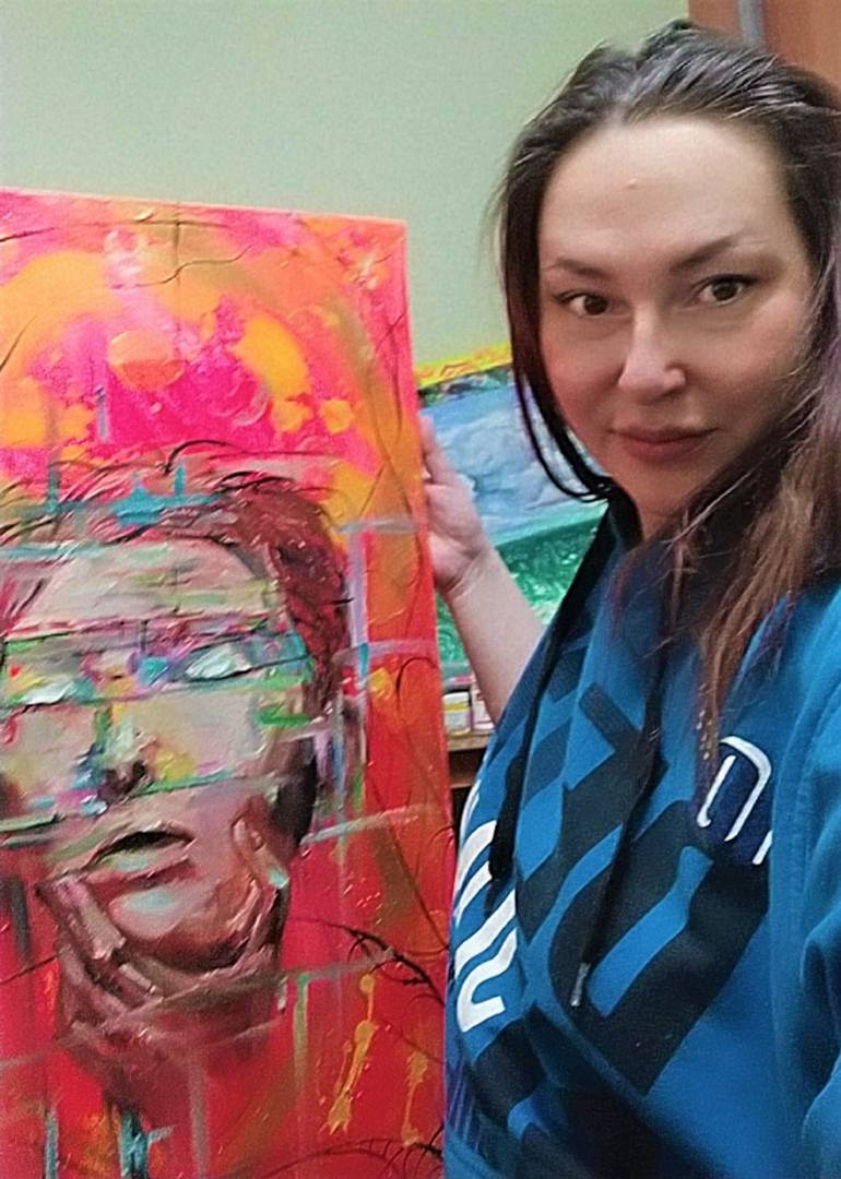 Faceless Painting Deconstructed Surrealist Portrait No Face Oil Art ...